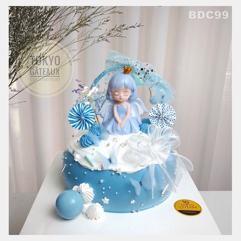 BDC99 - Bánh sinh nhật Blue Heavenly Blue sz18